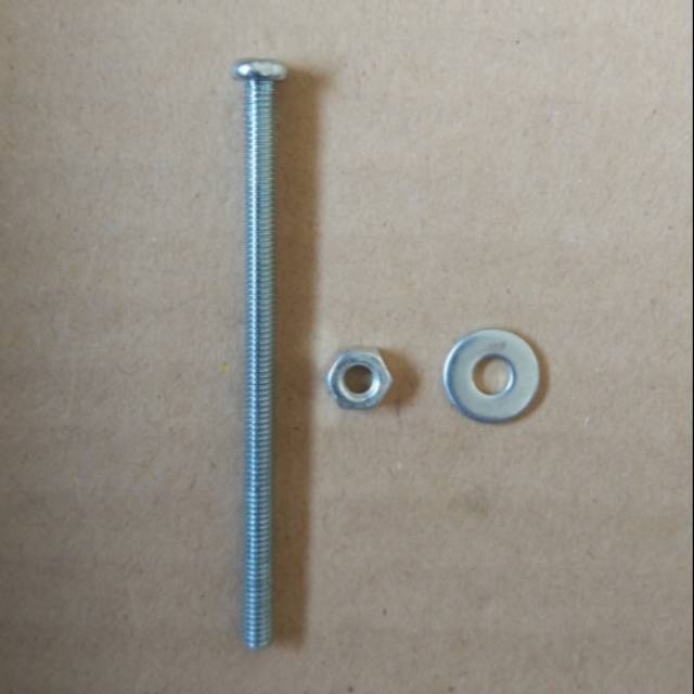 Jual 50 Set Mur baut ring m4x50 m4 x 50mm panjang 5cm | Shopee Indonesia
