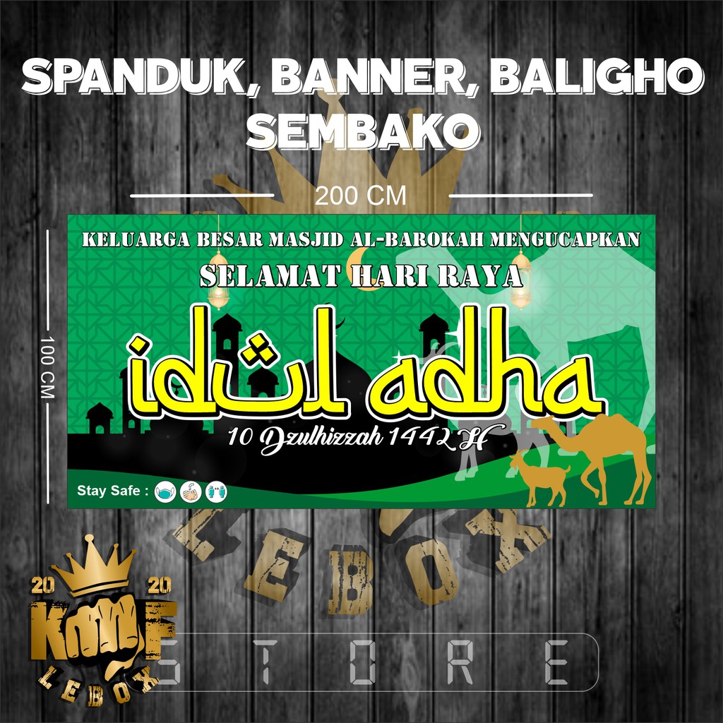 Jual CETAK BANNER SPANDUK BALIGHO IDUL ADHA IDUL QURBAN 2X1 | Shopee ...