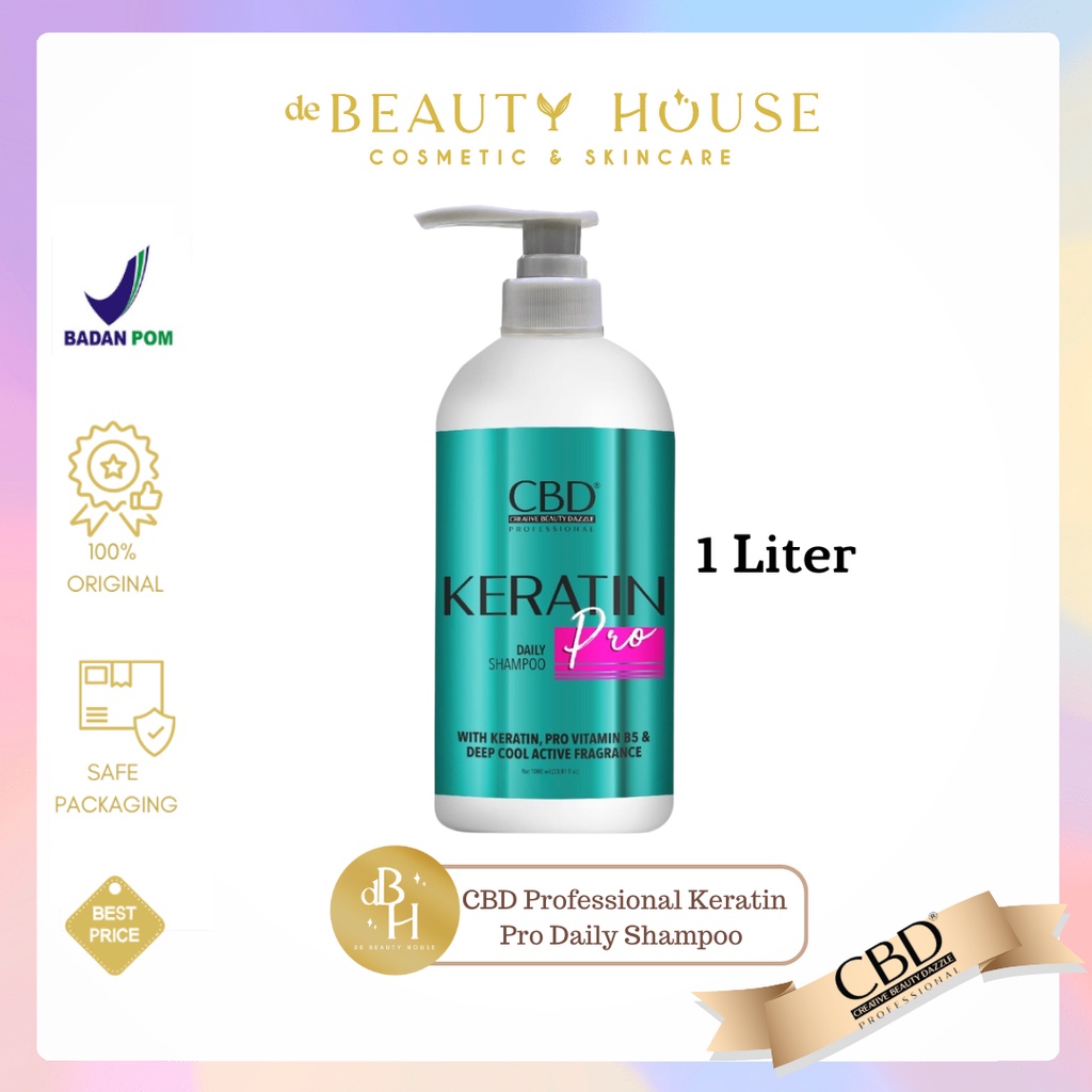 Jual CBD Professional Keratin Pro Daily Shampoo 1000ML | Shopee Indonesia