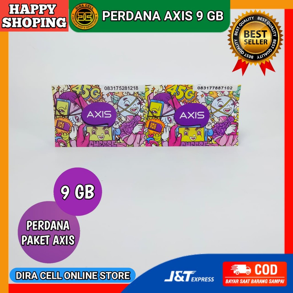 Jual Kartu Perdana paket axis murah perdana axis paket 9 GB Buat 1 ...