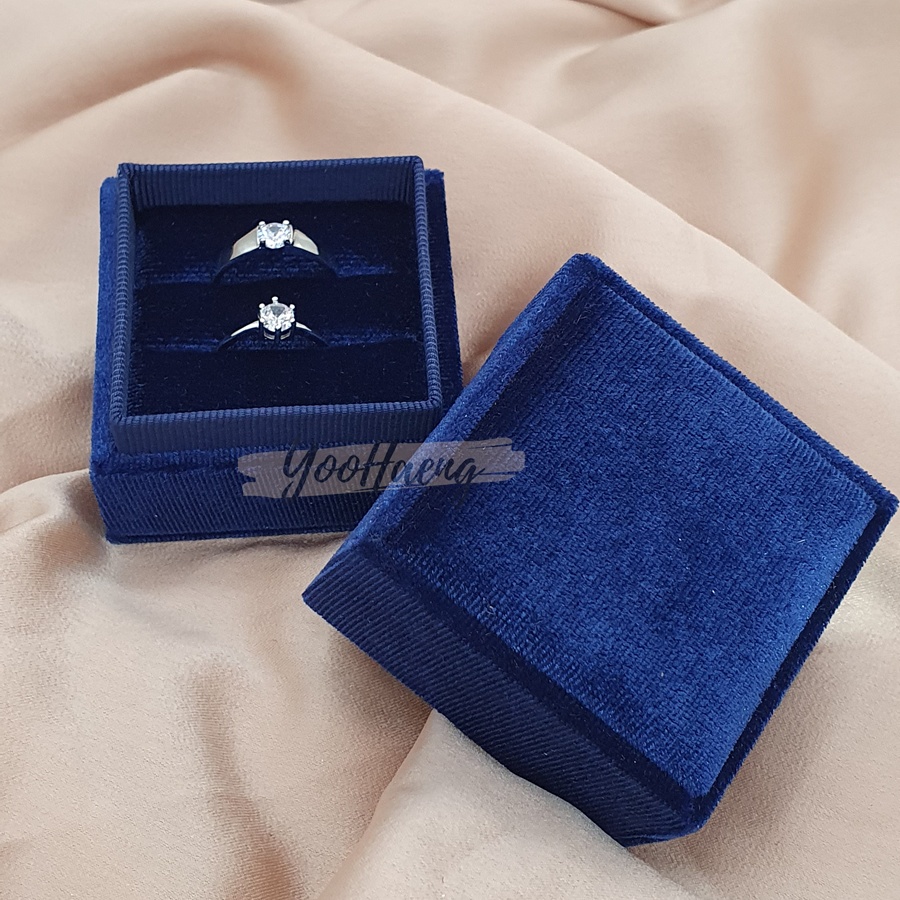 Jual Kotak Cincin Ringbox / Couple Ring Box Premium Velvet Luxury ...