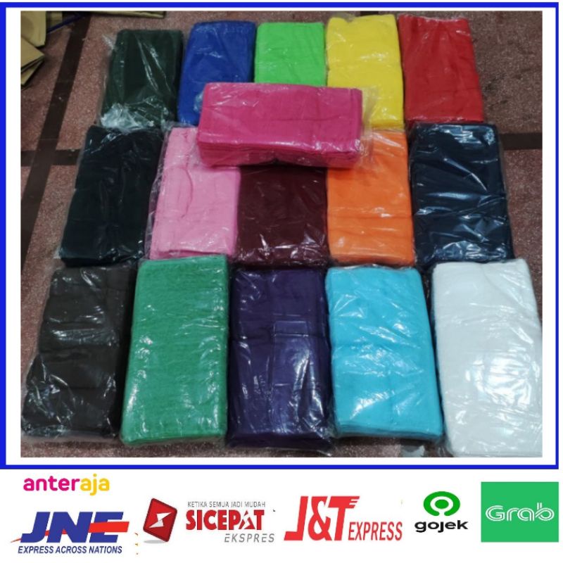 Jual handuk salon lusinan warna hitam , putih , biru ,merah muda ...