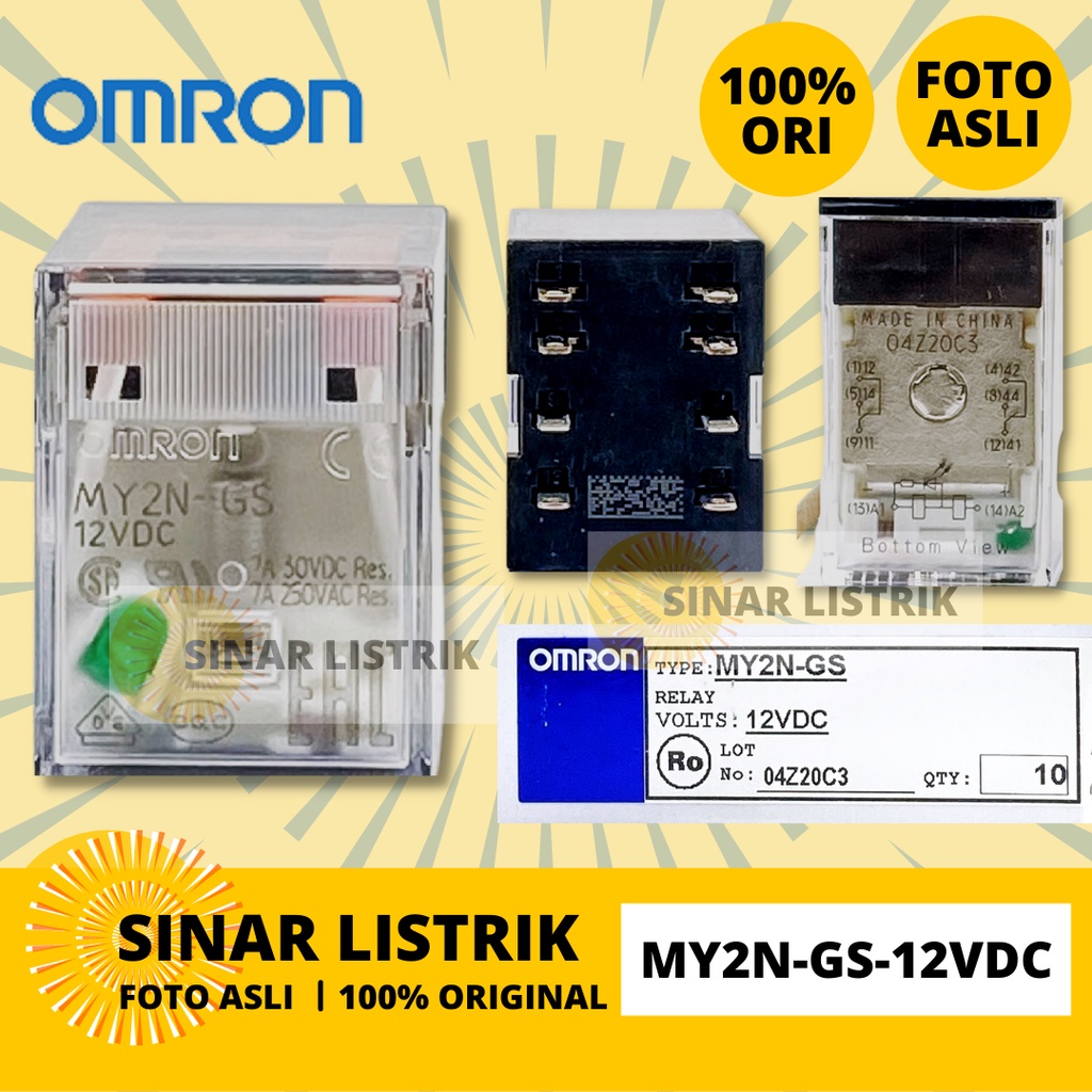 Jual OMRON RELAY MY2N-GS-12VDC MY2N GS 12VDC 8PIN | Shopee Indonesia