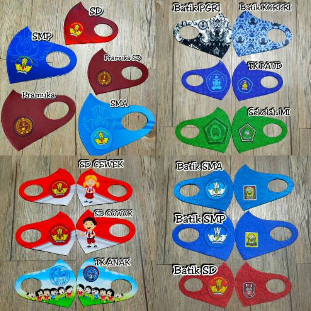 Jual MASKER SCUBA ANAK SEKOLAH PREMIUM/ANTI DEBU/HARGA 12 PCS(1 LUSIN ...