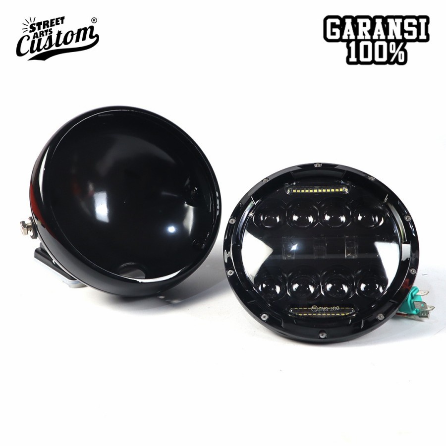 Jual Paket Daymaker Spider Eye 7inch + Batok Headlamp Custom | Shopee ...