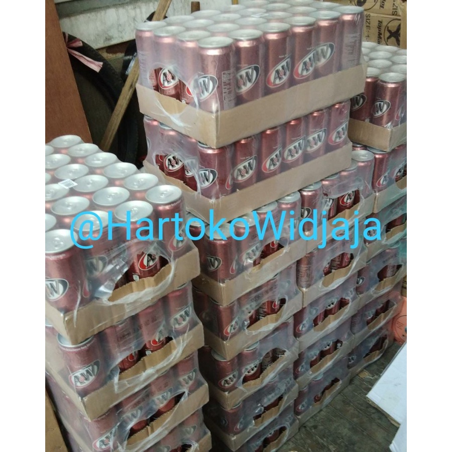 Jual A&W ROOTBEER KALENG/AW ROOTBEER SARSAPILA 250ML DUS ISI 24 KALENG ...