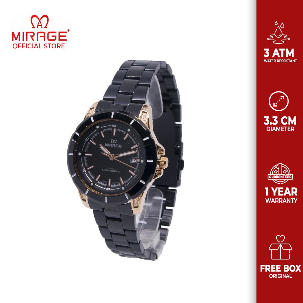 Jual Mirage Jam Tangan Wanita Analog Sporty Formal Original Anti Luntur ...