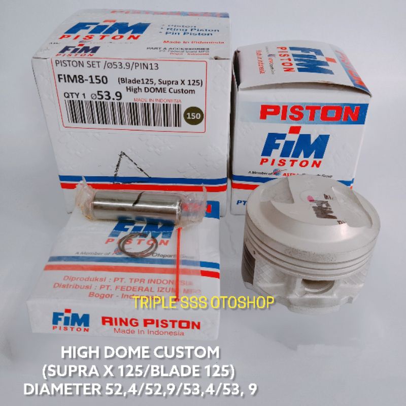 Jual (STOK READY LAGI) PISTON KIT FIM 8 HIGH DOME JENONG HONDA KARISMA ...
