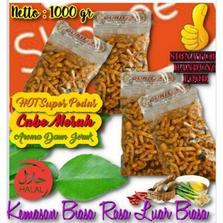 Jual 1 Kg KASOHOR GURILEM Mantap Khas Bandung - Rasa HOT/Super Pedas ...