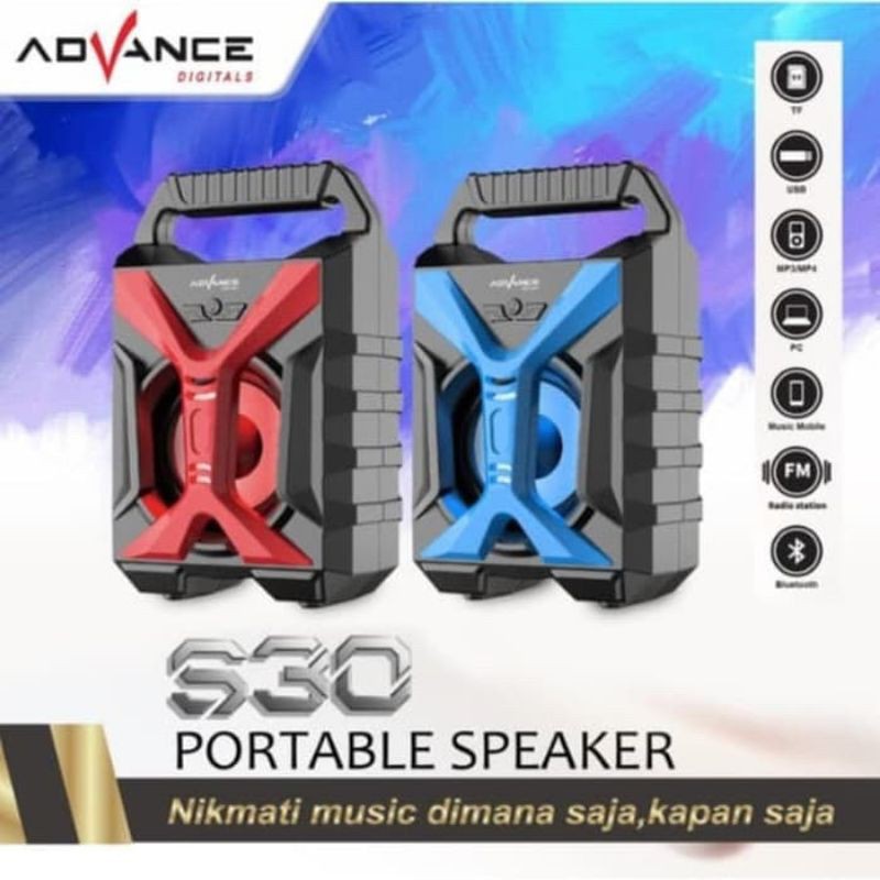 Jual Speaker Portable Bluetooth Advance S30 - Speaker Multi ADVANCE S30 ...