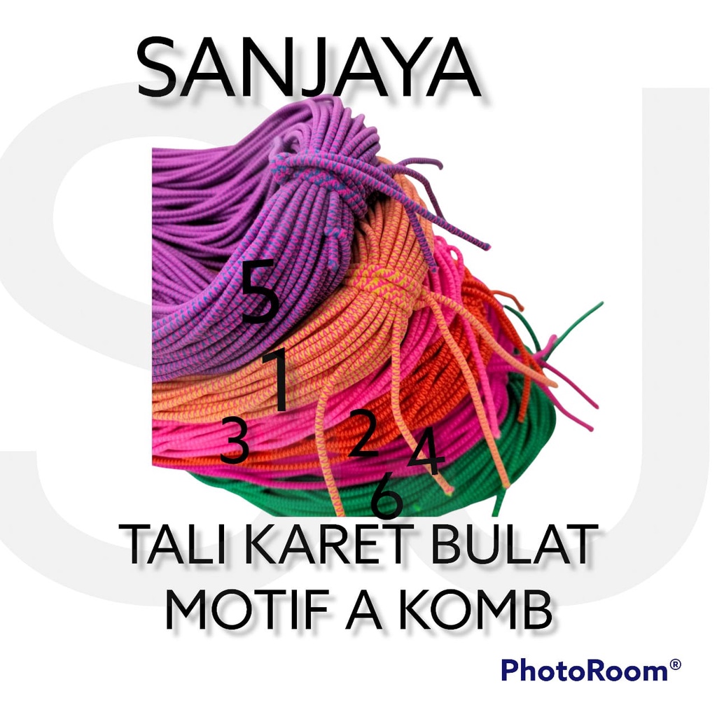 Jual Tali Karet Bulat Elastis / Tali Motif Kombinasi / Tali Kerajinan ...