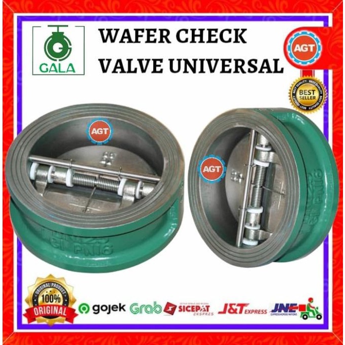 Jual GALA WAFER CHECK VALVE DN50 2 INCHI CAST IRON, DISC SS304 PN16 ...