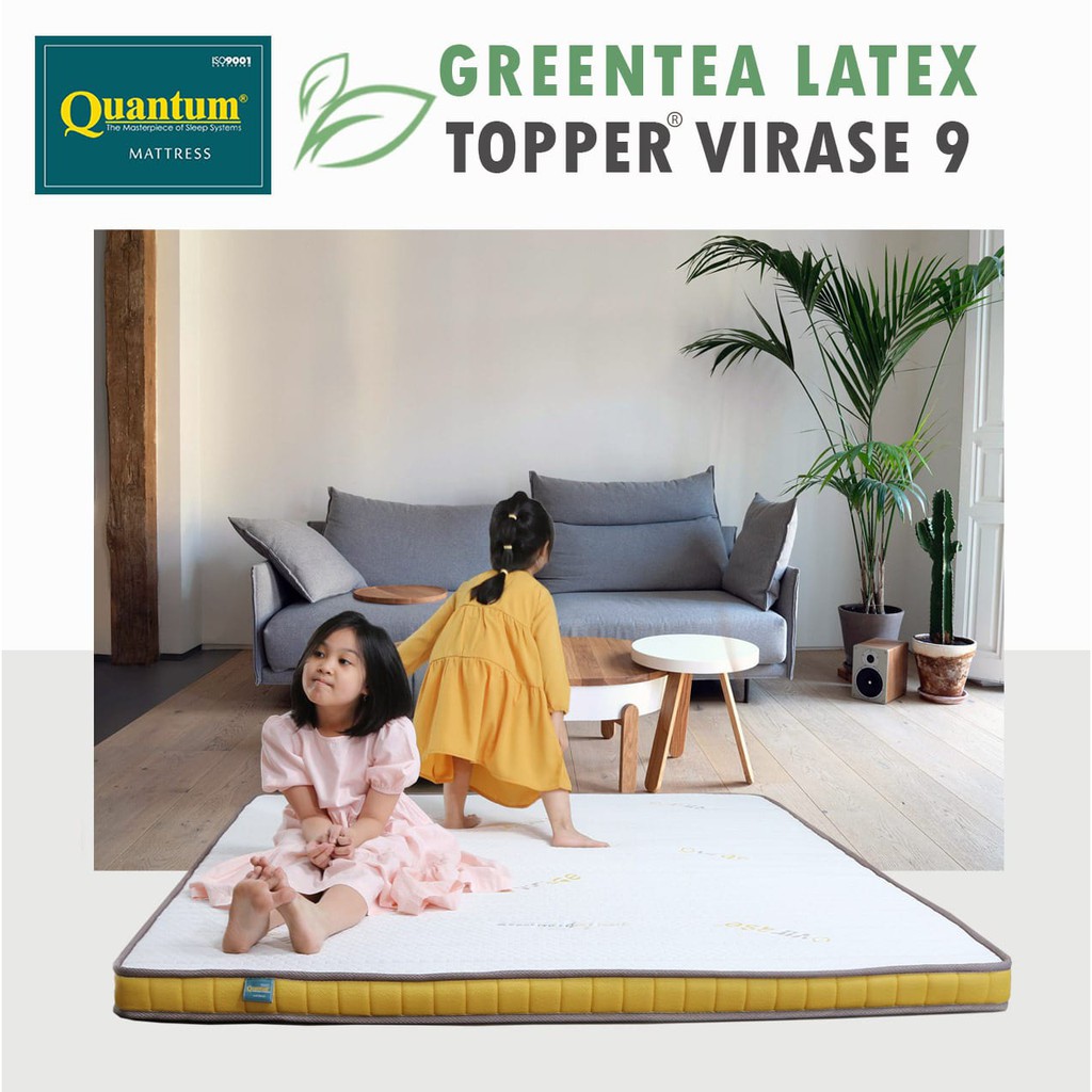 Jual Quantum Topper Greentea Latex VIRASE 9cm 90 X 200 - Kasur Busa ...