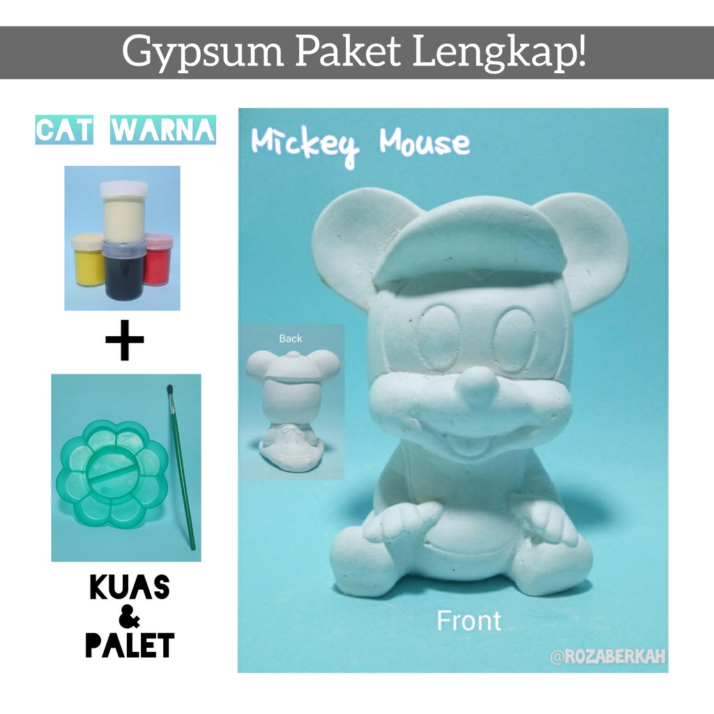 Jual Paket Lukis Patung Gypsum 3D Karakter Mickey Mouse | Shopee Indonesia