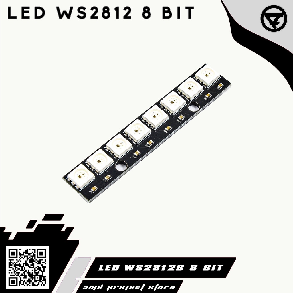 Jual LED WS2812 8-bit 5050 Vertical RGB Strip Ws2812B Arduino Raspberry ...