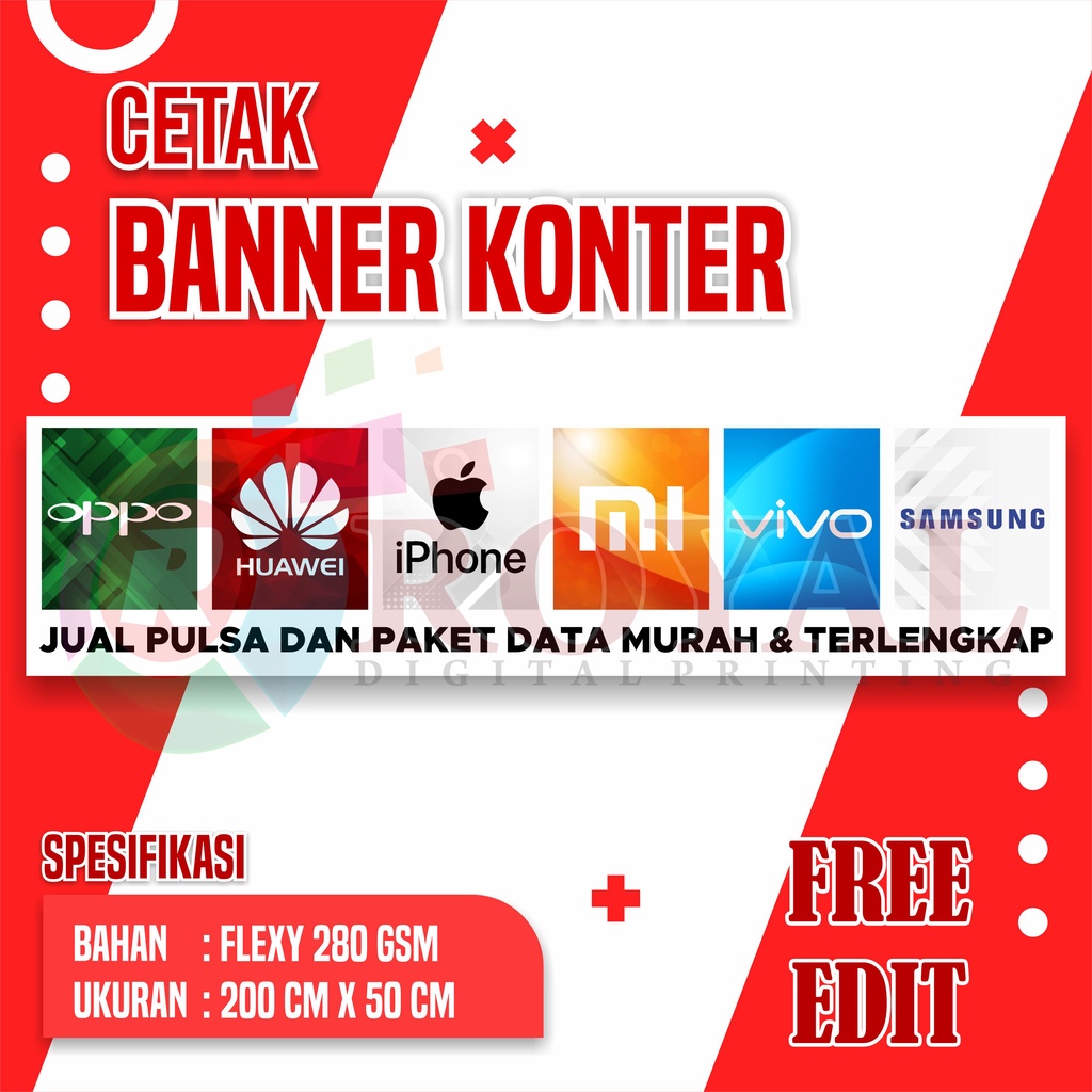 Jual Banner Spanduk Konter Murah/ Banner Konter / Renda Konter Lanskap (BISA COD) | Shopee Indonesia