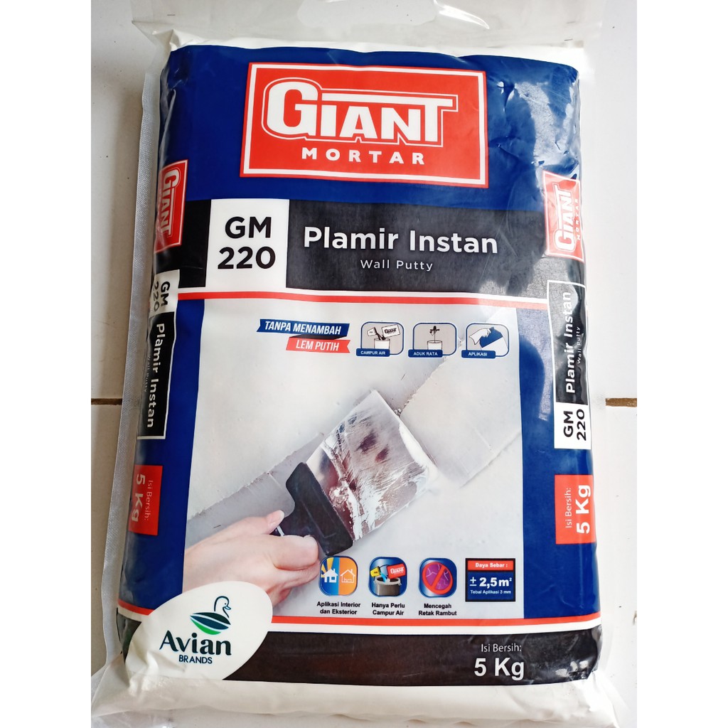 Jual Plamir Instant Avian untuk Cat di Malang plamir 5 kg-20 kg - Giant ...