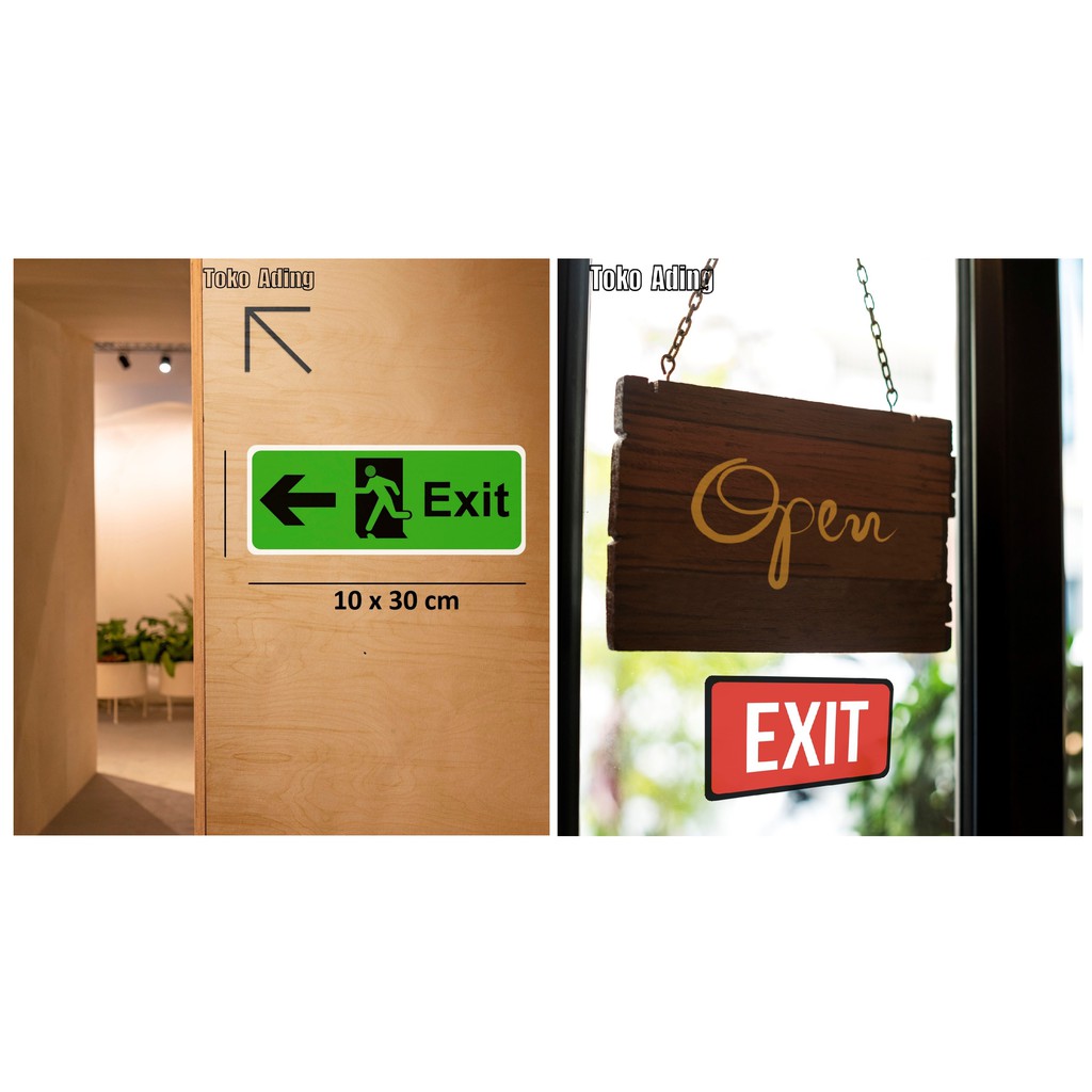 Jual Stiker Tanda Pintu Jalan Keluar Darurat / Exit Emergency Sign ...