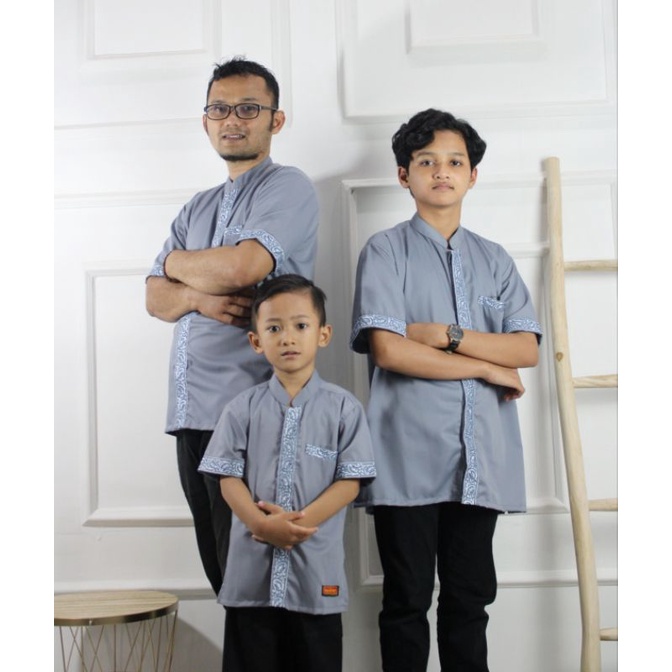 Jual HAIDAR, PROMO DISKON KOKO COUPLE AL FATIH/ KOKO KEMBARAN AYAH ANAK BORDIR ABU POLOS TOYOBO ...