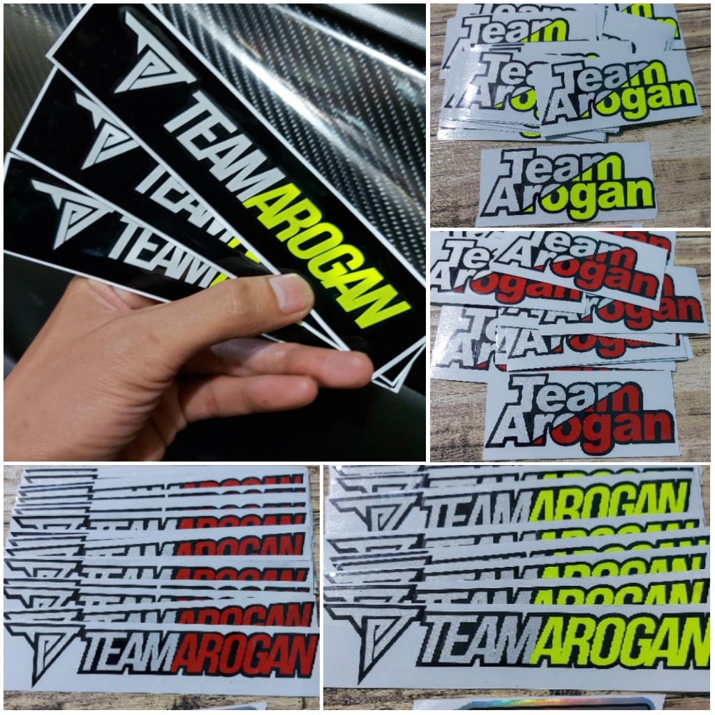 Jual Stiker Timbul 3d Motor Team Arogan Cutting 2 Warna Variasi Motor ...