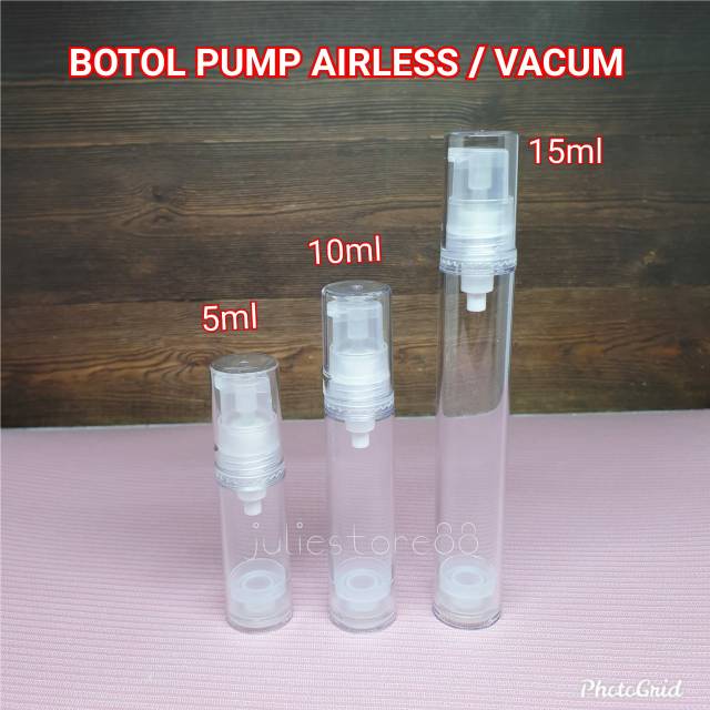 Jual Botol Pump Airless / Vacum tanpa selang 5ml 10ml 15ml | Shopee ...
