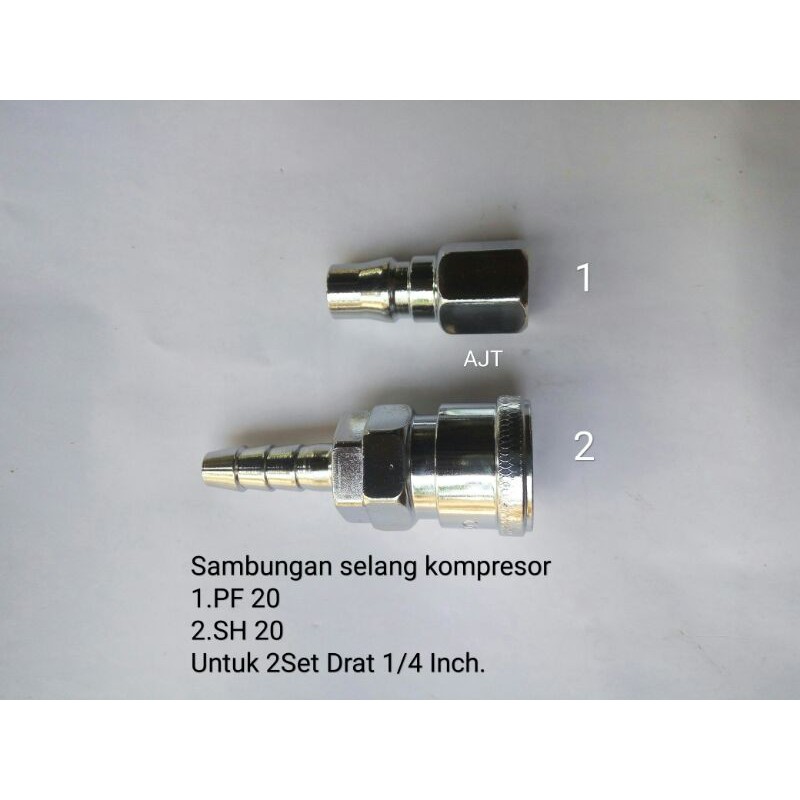 Jual Sambungan selang kompresor Quick coupler SET | Shopee Indonesia