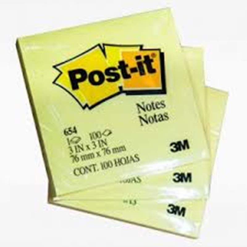 Jual Post it 654 3M / Post It 76 mm x 76 mm 3M Kuning | Shopee Indonesia