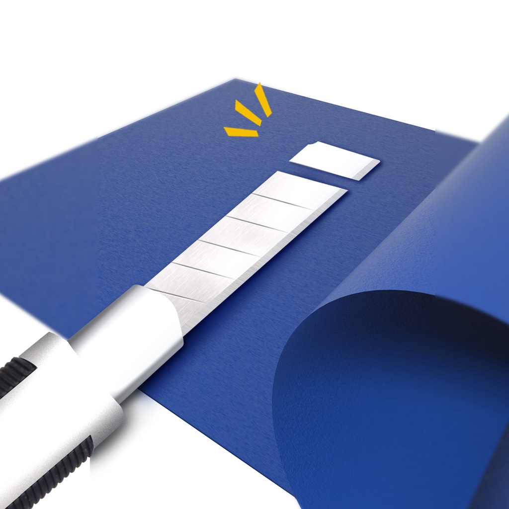 Jual Deli Utility Knife Blade / Refill Isi Pisau Cutter 10 pcs 9mm EDL ...