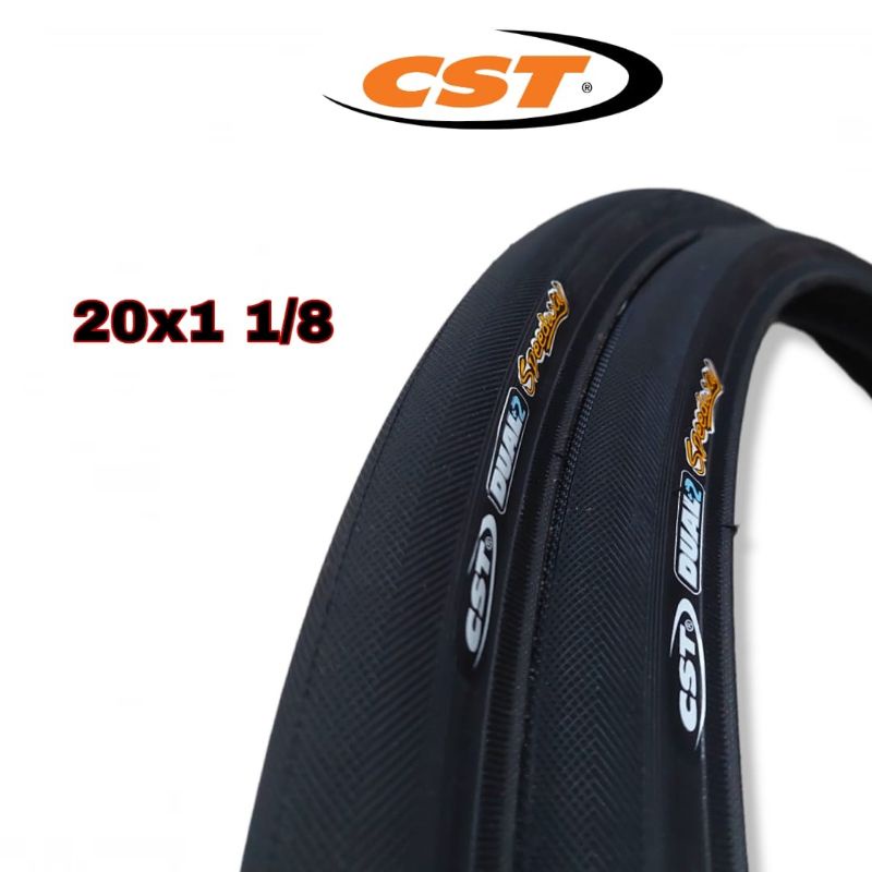 Jual Ban Luar Sepeda CST Dual Speedway 20 x 1 1/8 (451) 60 TPI Hitam Polos | Shopee Indonesia