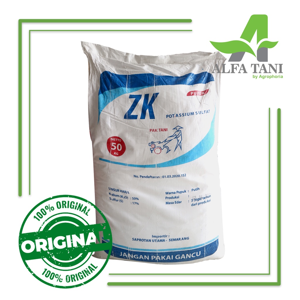 Jual Pupuk ZK Pak Tani 1 Kg / Kalium Sulfat / Saprotan Utama | Shopee ...