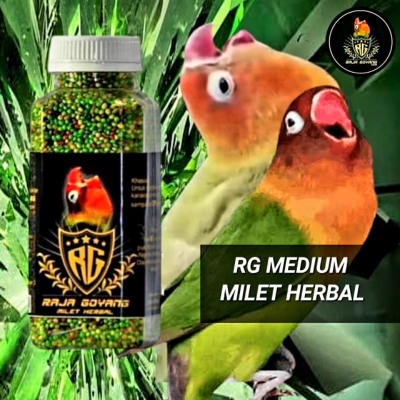 Jual PAKAN RG MEDIUM/PAKAN LOVBIRD KONSLET/MILET KONSLET/MILET UNTULAN/PAKAN HERBAL/PAKAN ...
