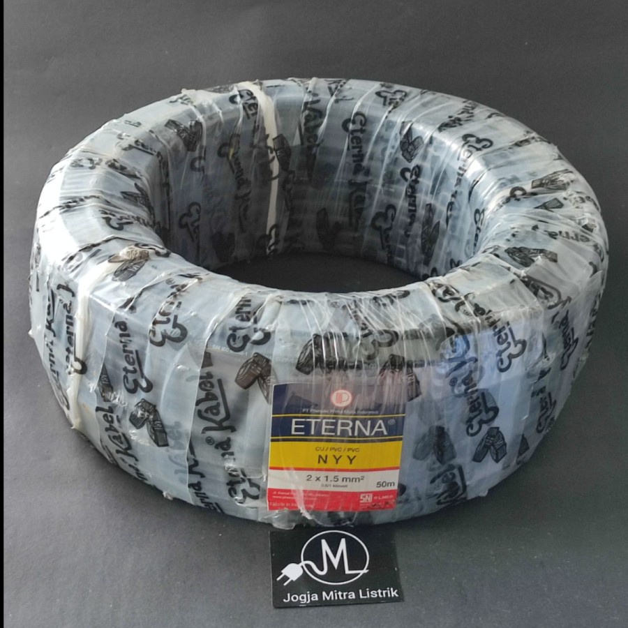 Jual KABEL LISTRIK NYY ETERNA 2X1,5 / KABEL LISTRIK KAWAT ( ECER PER 1 METER ) | Shopee Indonesia