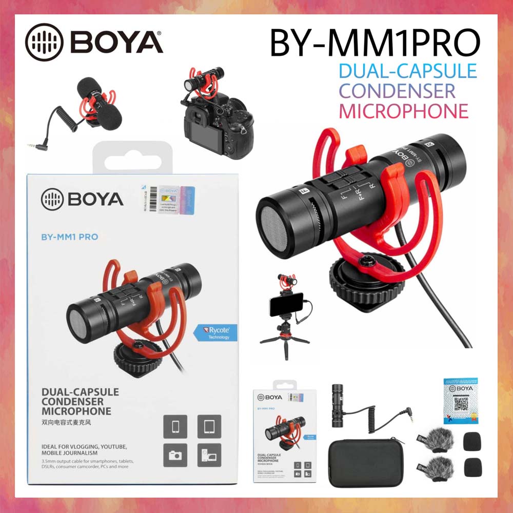 Jual BOYA BY-MM1 Pro Dual Capsule Condenser Shotgun Microphone | Shopee ...