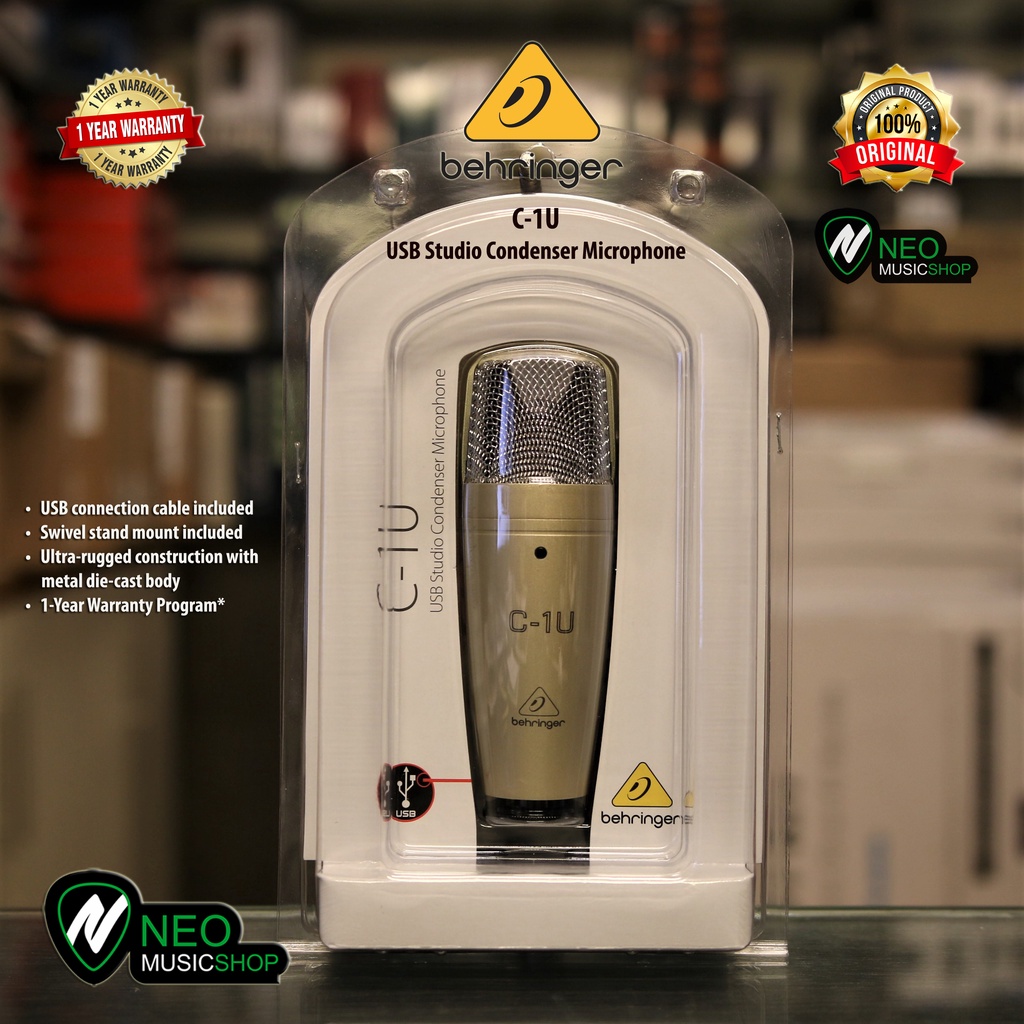 Jual Behringer C1U / C-1U USB Studio Condenser Microphone | Shopee ...