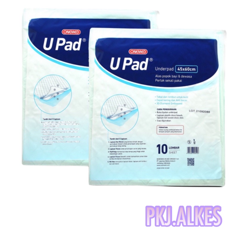 Jual UNDERPAD UPAD 45x60 ISI 10 LEMBAR ONEMED | Shopee Indonesia