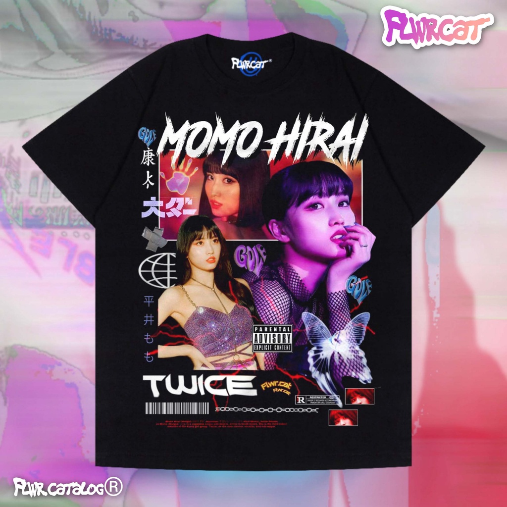 Jual TWICE / MOMO HIRAI TEE / FLWRCAT | Shopee Indonesia