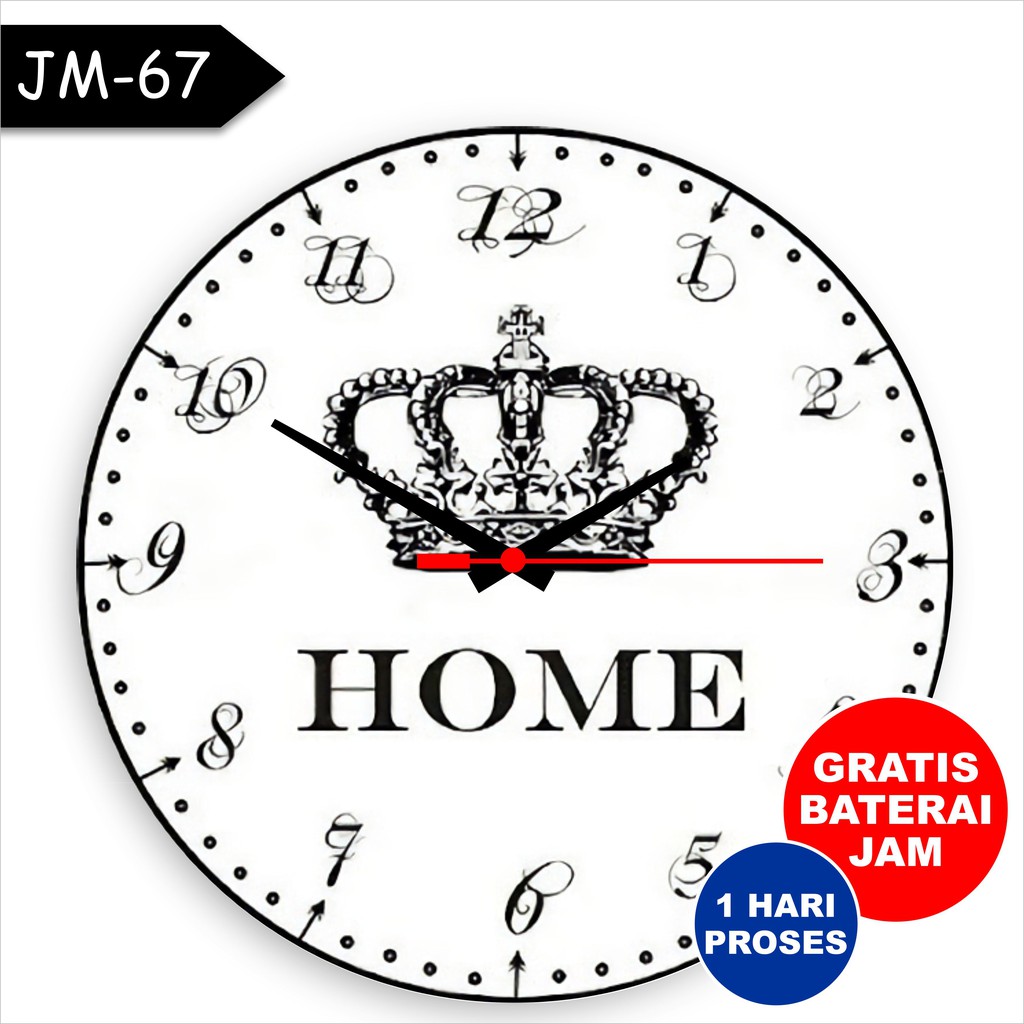 Jual Jam dinding Dekorasi Kantor Ruangan Vintage Classic Warna Putih ...