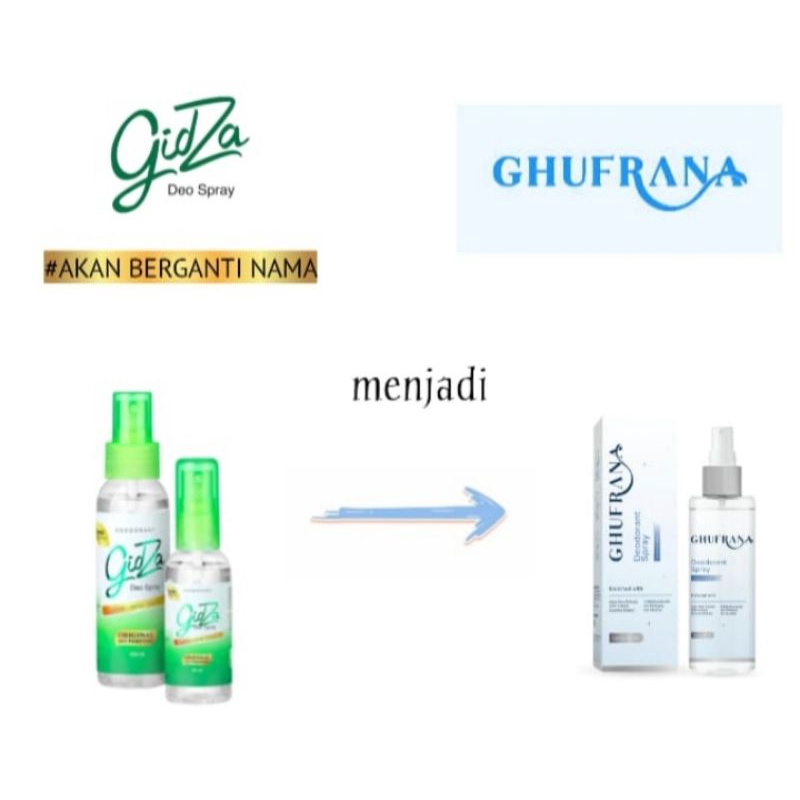 Jual Gidza berganti nama GHUFRANA Deodorant Spray | Shopee Indonesia