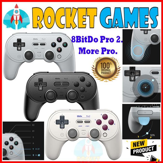 Jual 8bitdo Pro 2 Bluetooth Gamepad Wireles Switch PC Android MacOs ...