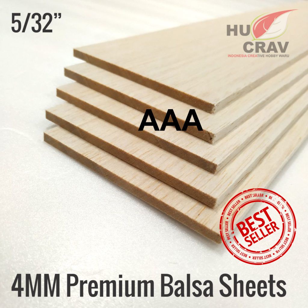 Jual 50CM Balsa Sheet 4mm Kayu Maket Jembatan Murah Ringan Mudah Dibentuk Aromodelling Hobby Rc ...