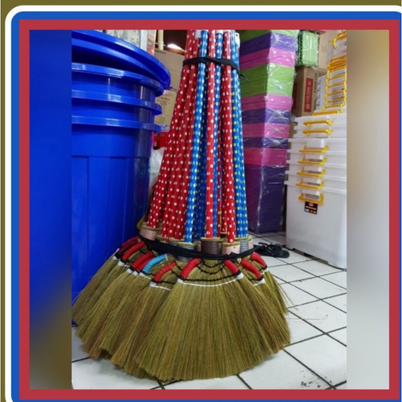 Jual Sapu lantai/sapu rayung/sapu ijuk padi/gagang kayu rotan/sapu ...