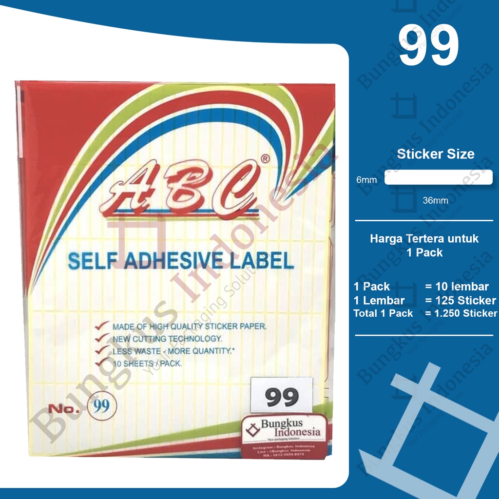 Jual Stiker Label 99 / Sticker | Shopee Indonesia