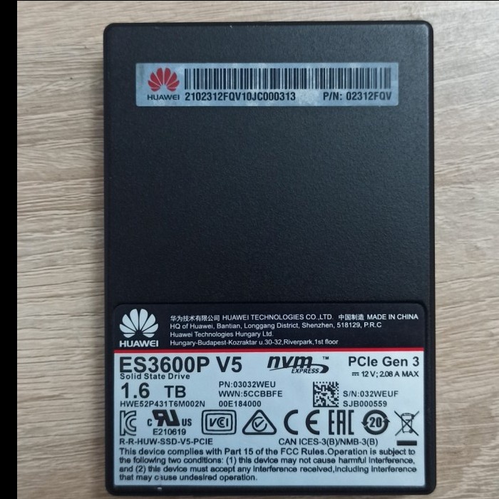 Jual SSD SAS NVme Server 1.6TB Huawei ES3600P V5 PCIe gen3 | Shopee ...