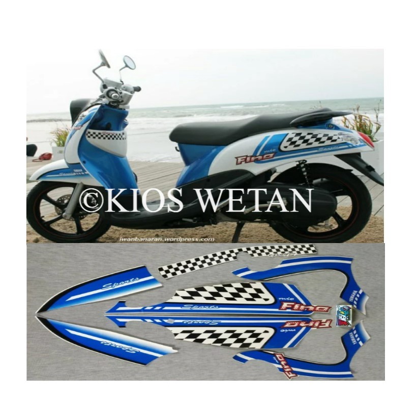 Jual STRIPING MIO FINO BIRU TAHUN 2012 STIKER LIS STANDAR ORI YAMAHA ...
