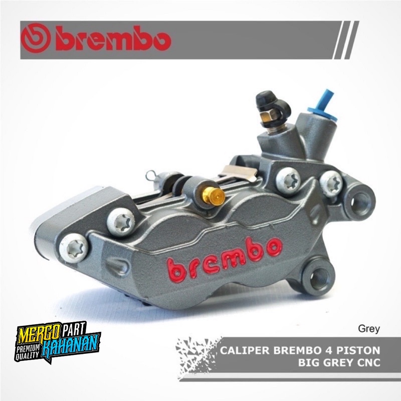 Jual kaliper Brembo axial big pot 4p grey caliper depan Brembo 4 piston axial import universal ...