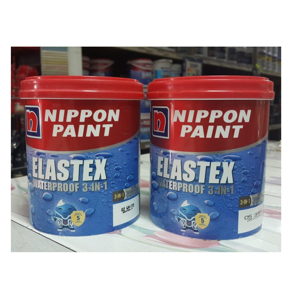 Jual CAT ELASTEX WATERPROOF (Pelapis Anti Bocor) NIPPON PAINT - 1 KG | Shopee Indonesia