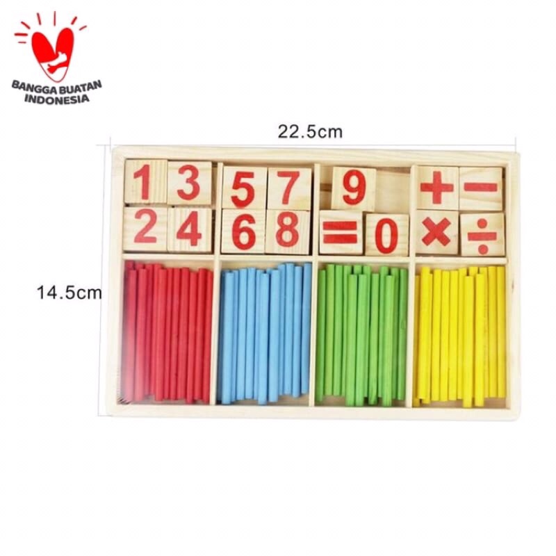 Jual Intelligence Stick Mainan Kayu Edukasi Edukatif Belajar Berhitung ...
