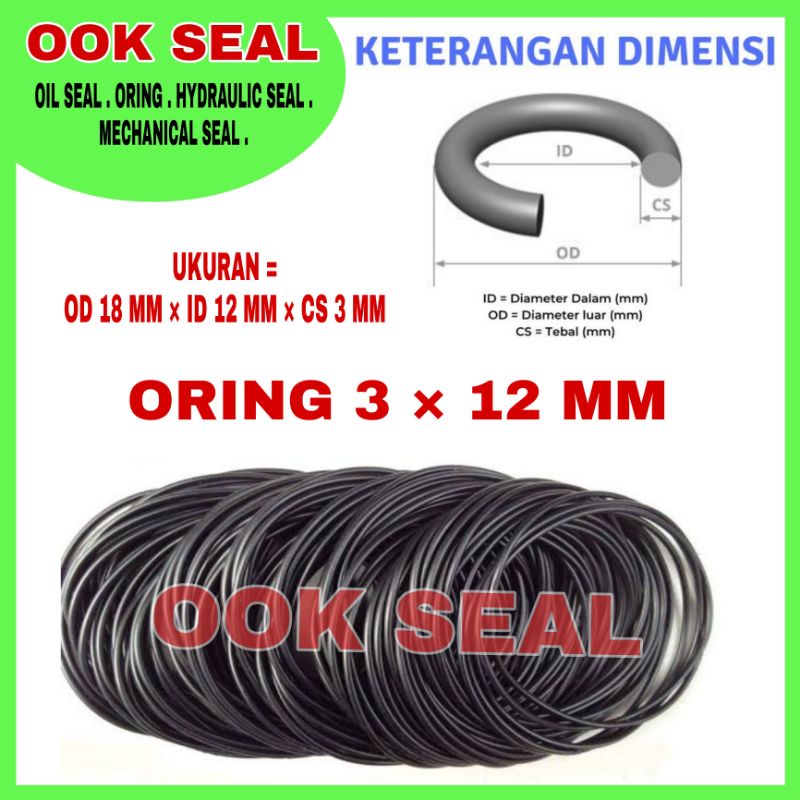 Jual oring seal 3 x 12 / seal oring 3 x 12 / oring 3 x 12 / seal 3 x 12 ...