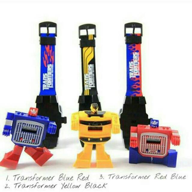 Jual Jam Tangan Anak Robot Digital Super Transformers 2in1 Jam ...