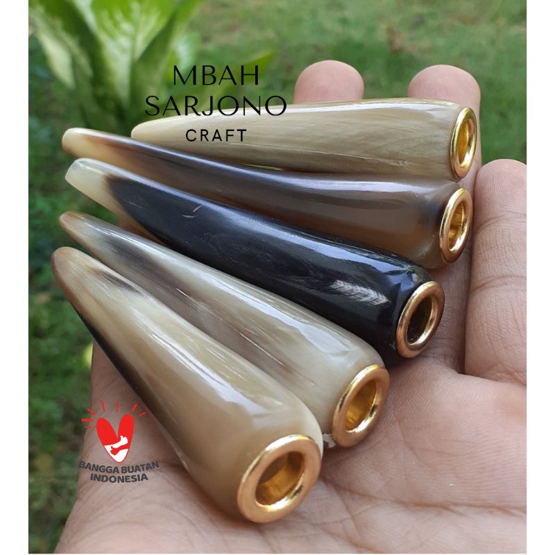 Jual Once Tanduk Kerbau Bule Putih 7-8cm/Once Pipa/Talang Asap/Padudan ...